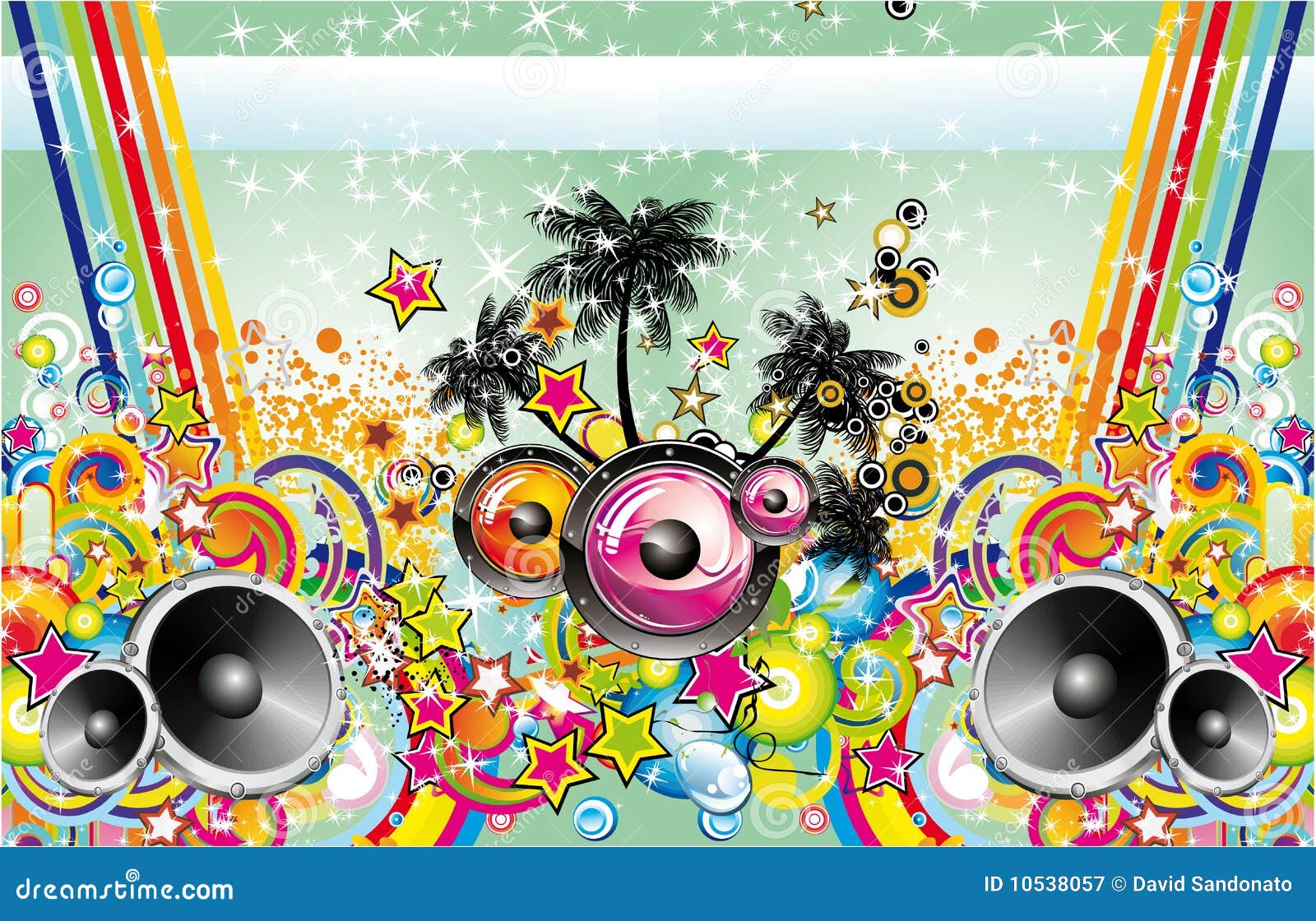 Tropical Music Flyer stock vector. Illustration of disco - 10538057