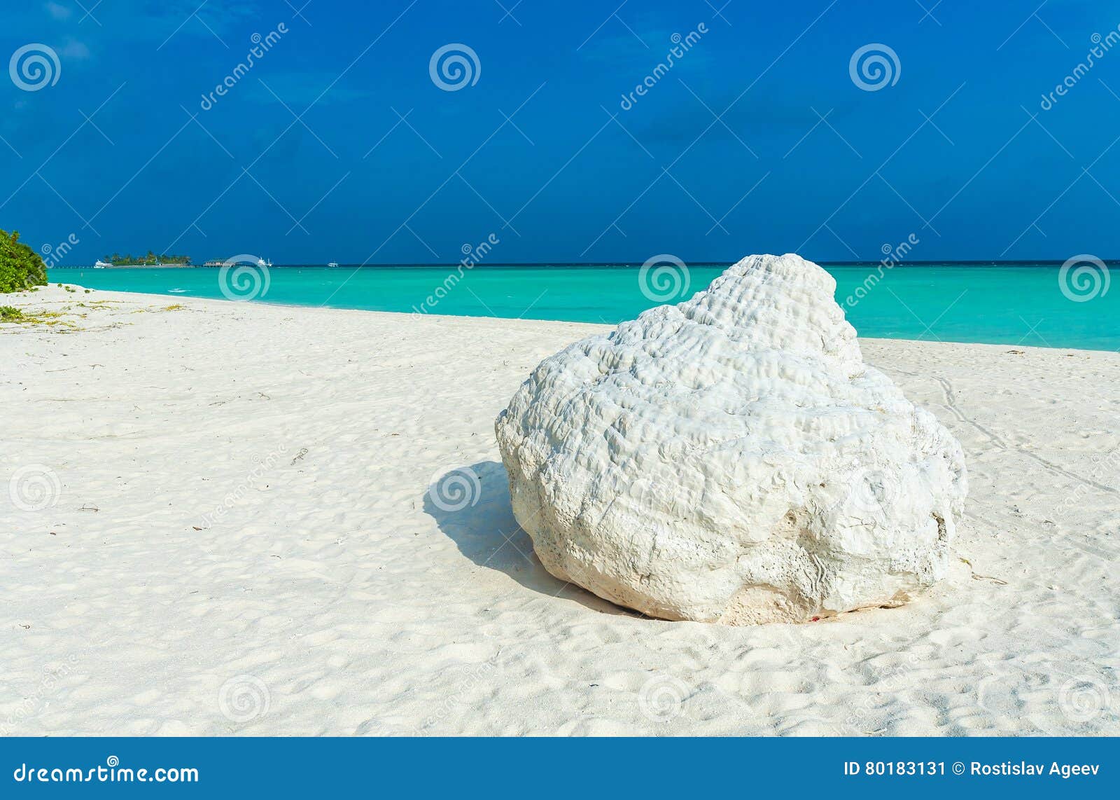 Tropical Natural Landscape with Lime Stone, Maldives Stock Image ...