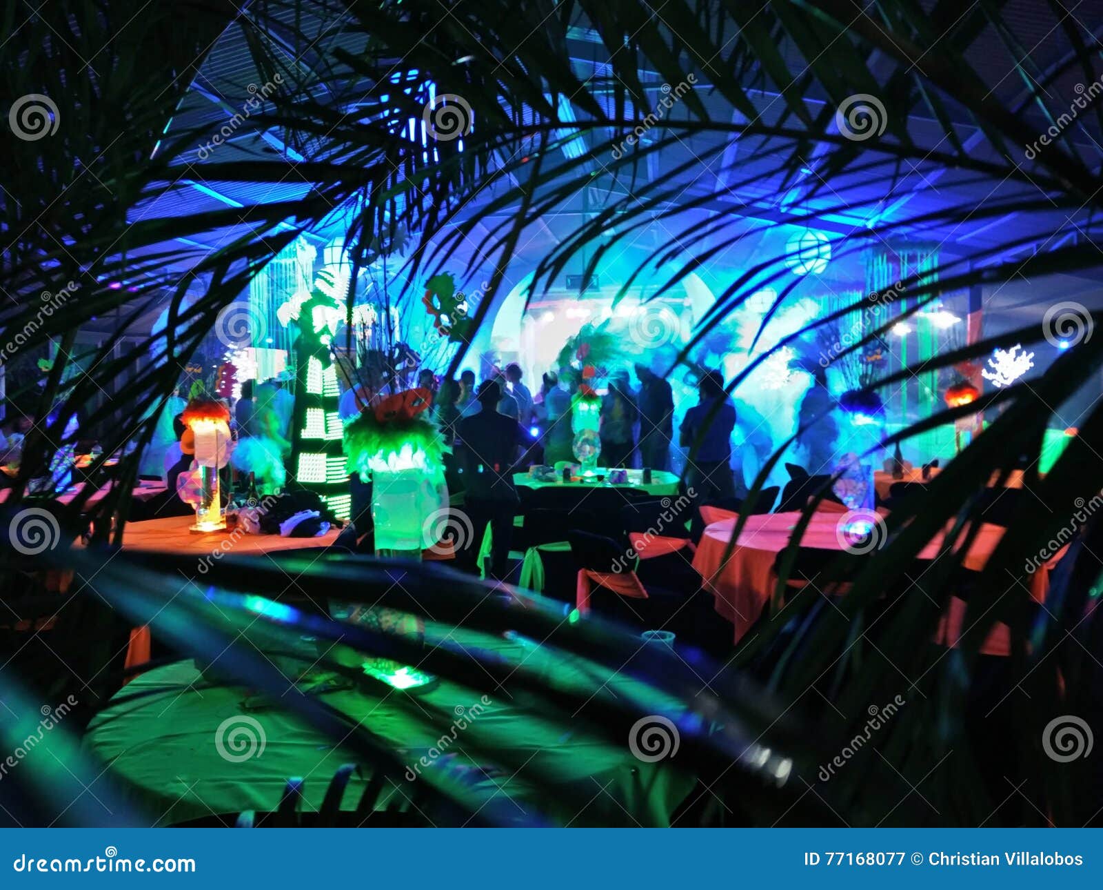 Tropical Neon Party stock image. Image of celebrating - 77168077