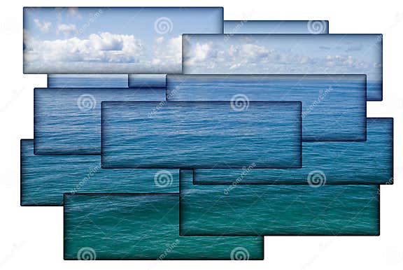 The tropical ocean collage stock image. Image of flat - 3564079