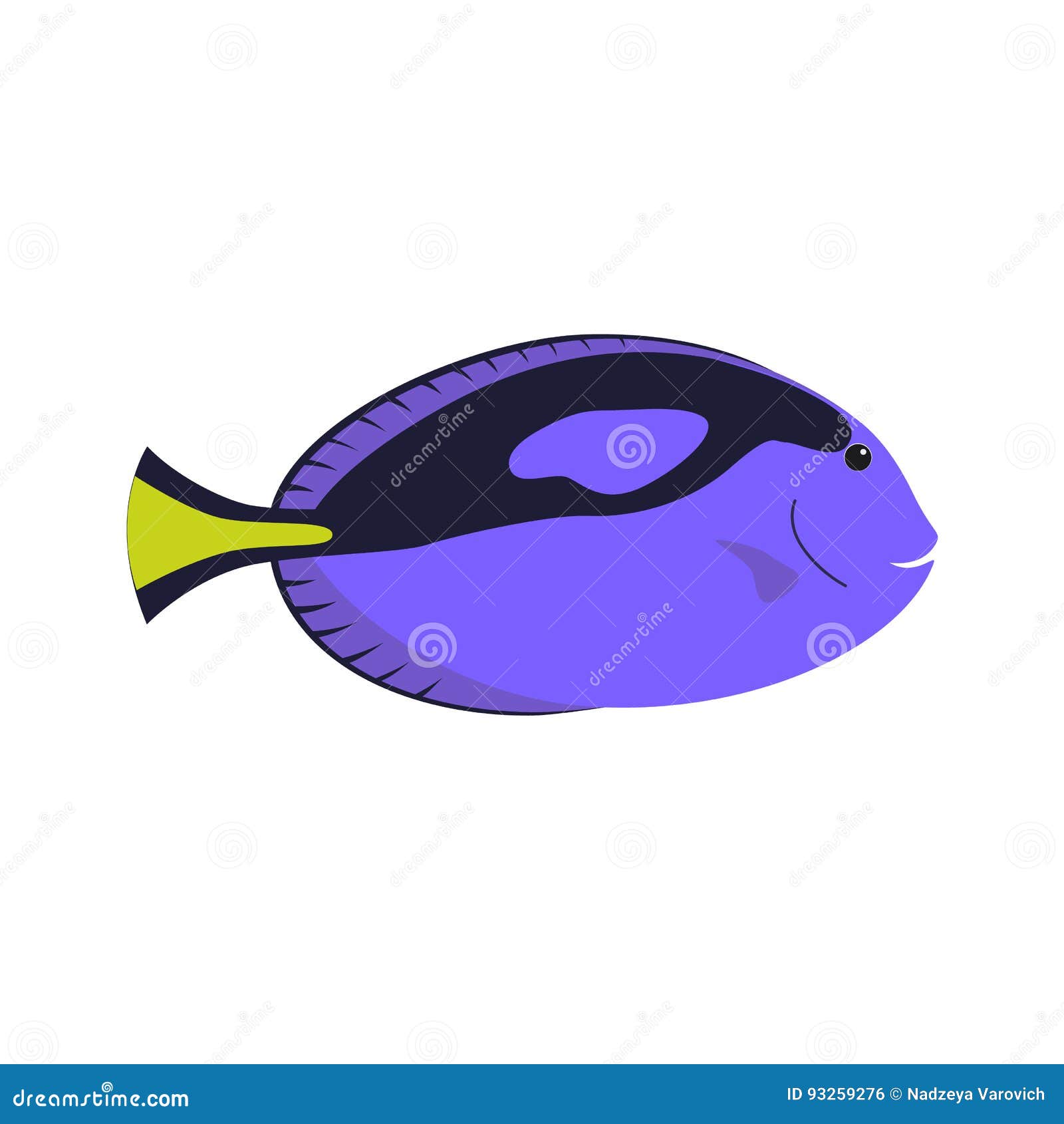 Tropical Ocean Surgeon Fish Stock Vector - Illustration of drawing ...