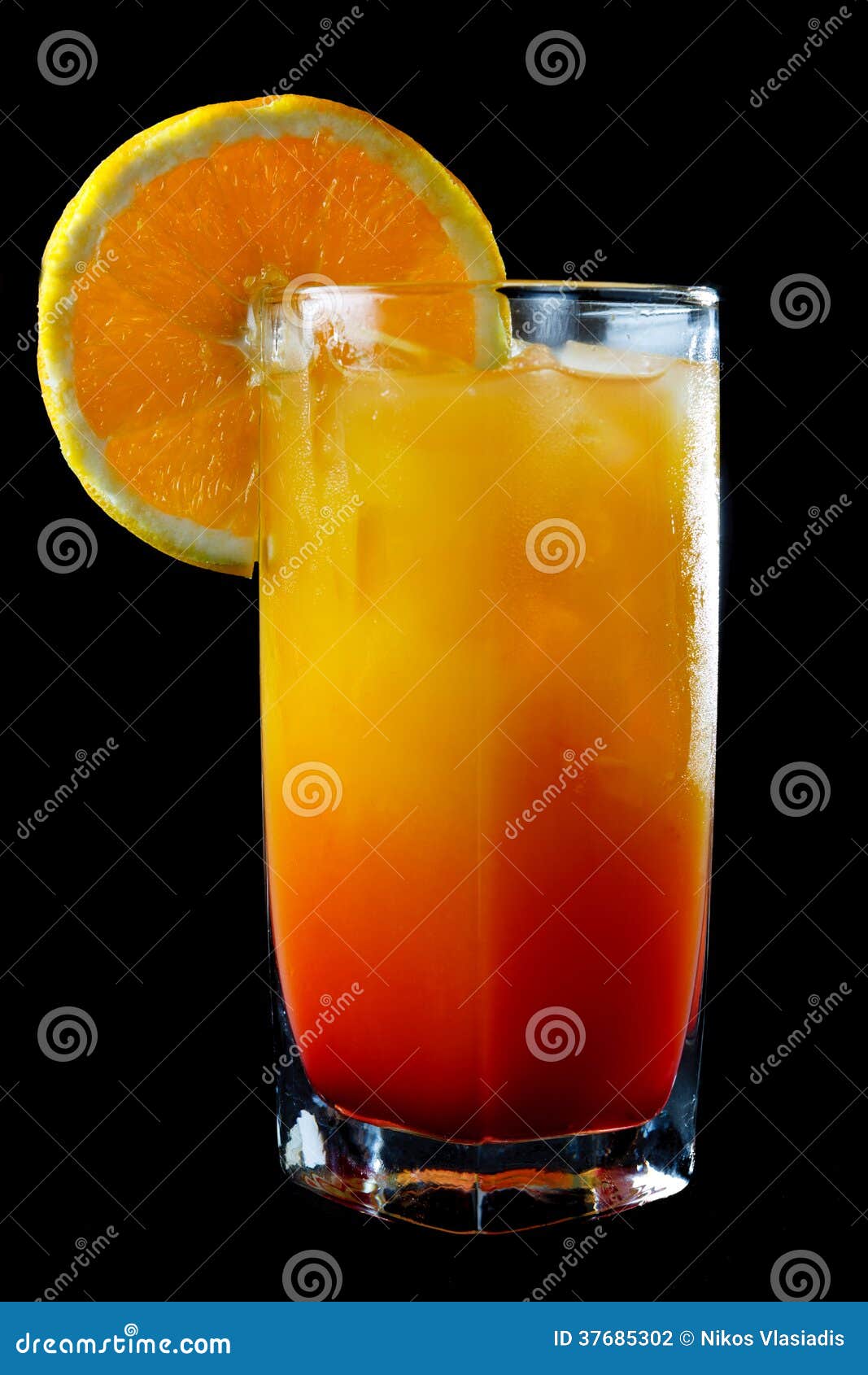 Tropical Orange and Rum Cocktail Stock Photo - Image of liquor, serving ...