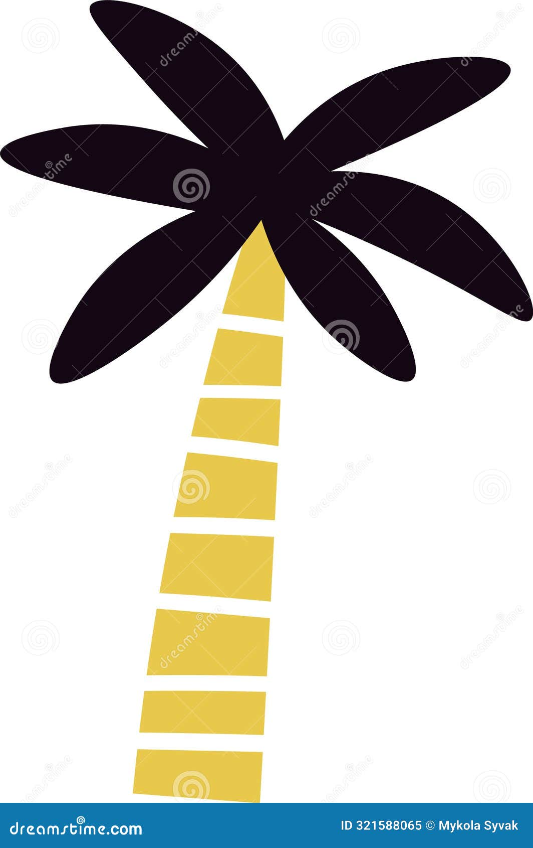 Tropical Palm Hand Drawn stock vector. Illustration of tropic - 321588065