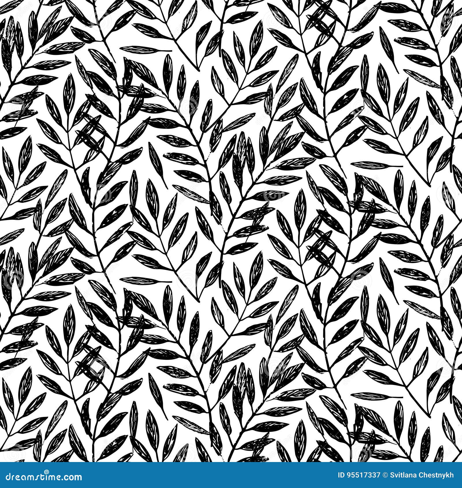 Seamless Foliage Pattern Cartoon Vector | CartoonDealer.com #3581247