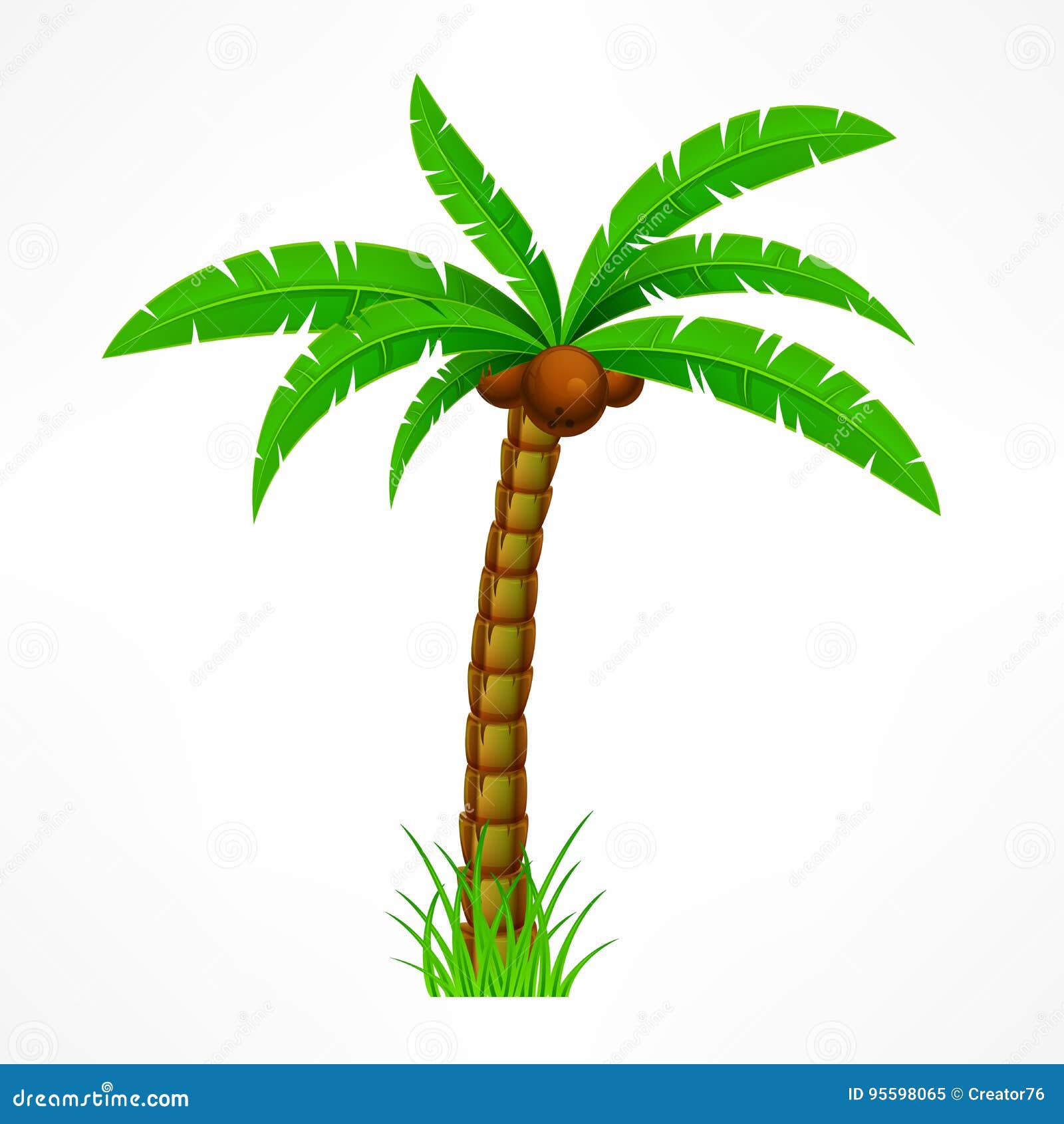 Tropical palm tree stock vector. Illustration of tropical - 95598065