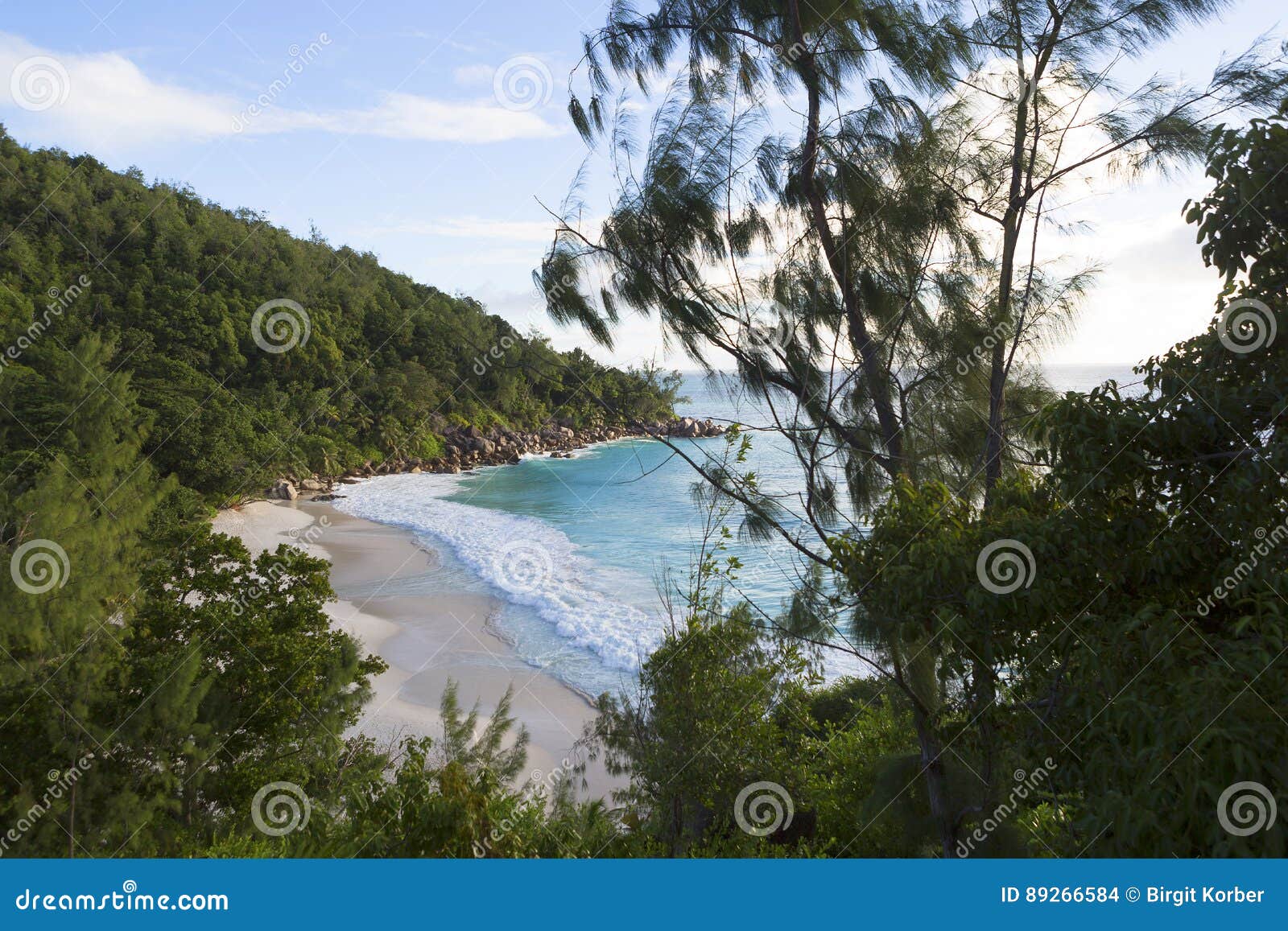 Tropical Panorama View, Praslin Island, Seychelles Stock Photo - Image ...