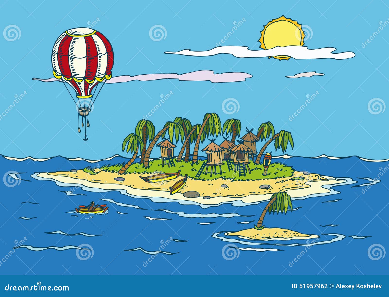 Tropical Paradise stock vector. Illustration of vacation - 51957962