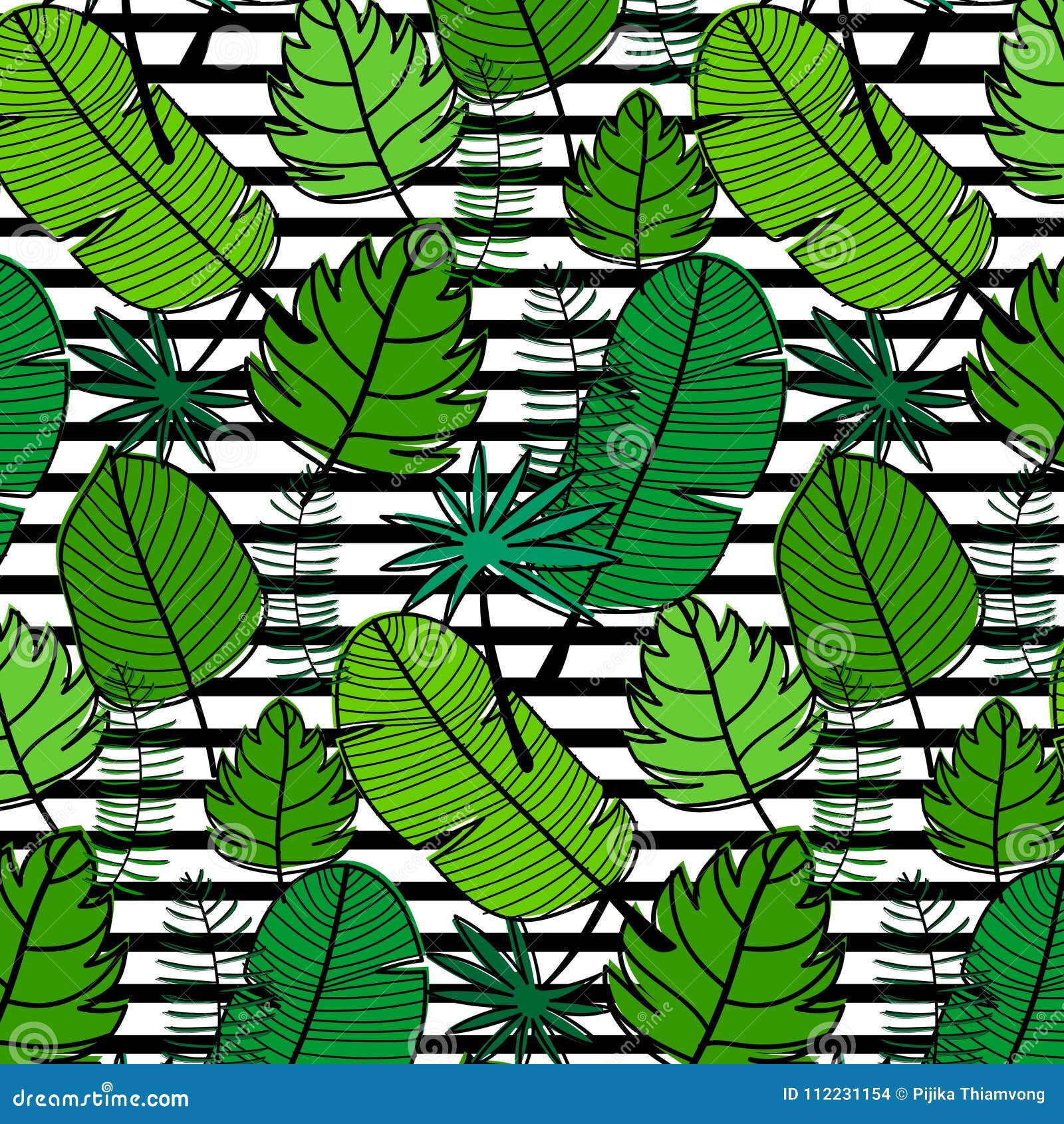 Tropical Pattern Background. Stock Vector - Illustration of isolated ...