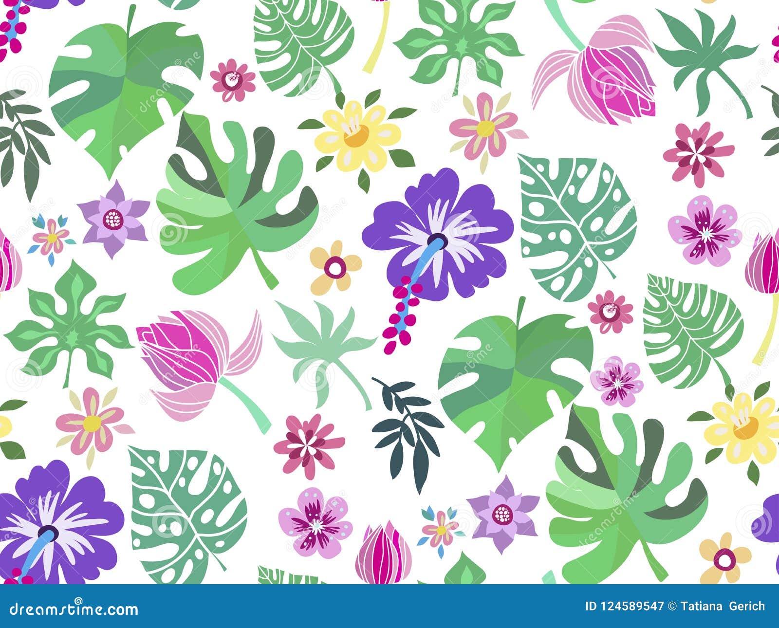 Tropical pattern23 stock vector. Illustration of gusmania - 124589547