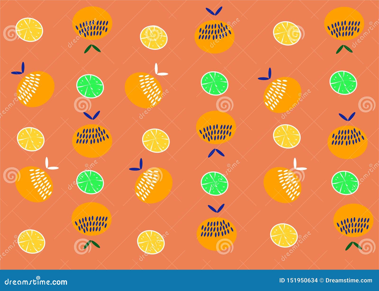 Orange Fruit Pattern. Summer Oranges Background Lemon Stock ...