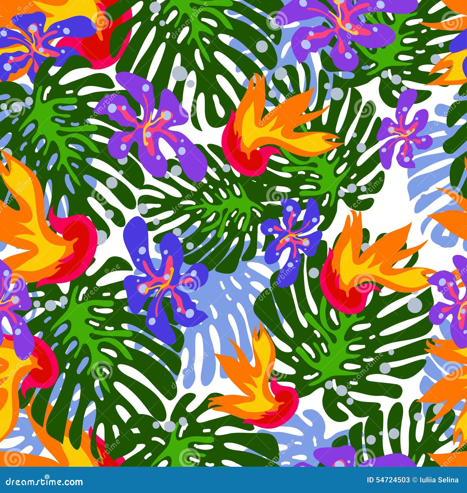 Tropical Pattern Cartoon Vector | CartoonDealer.com #54724503