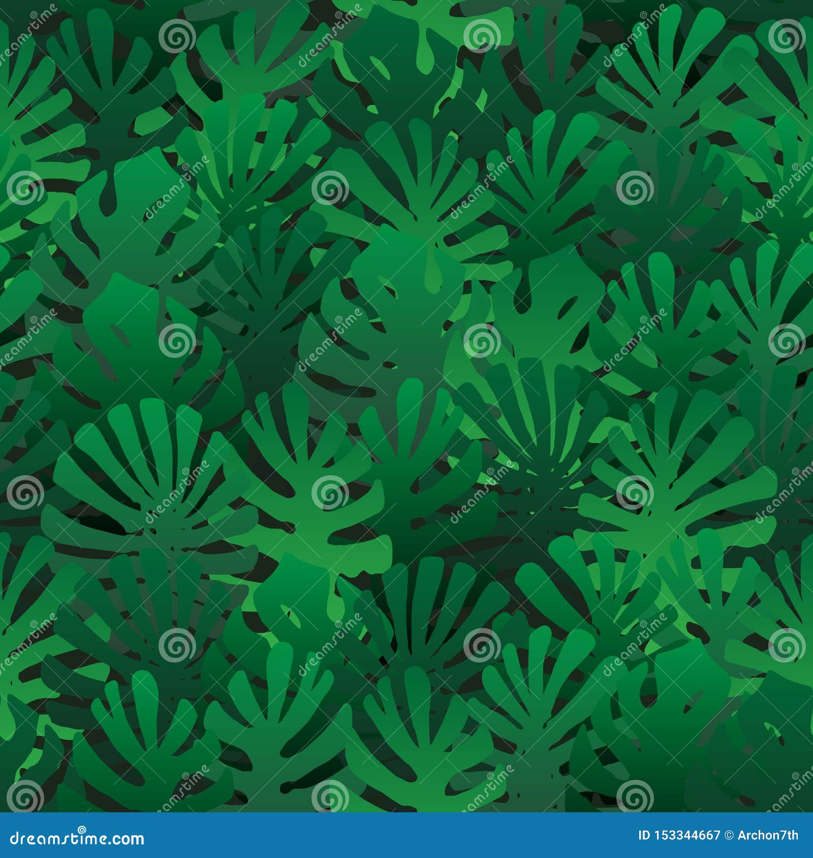 Tropical Pattern. Seamless Texture with Hand Drawn Leaves of Exotic ...