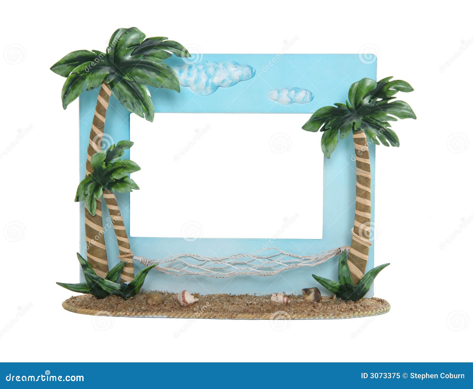 Tropical Picture Frame stock image. Image of shell, portrait - 3073375