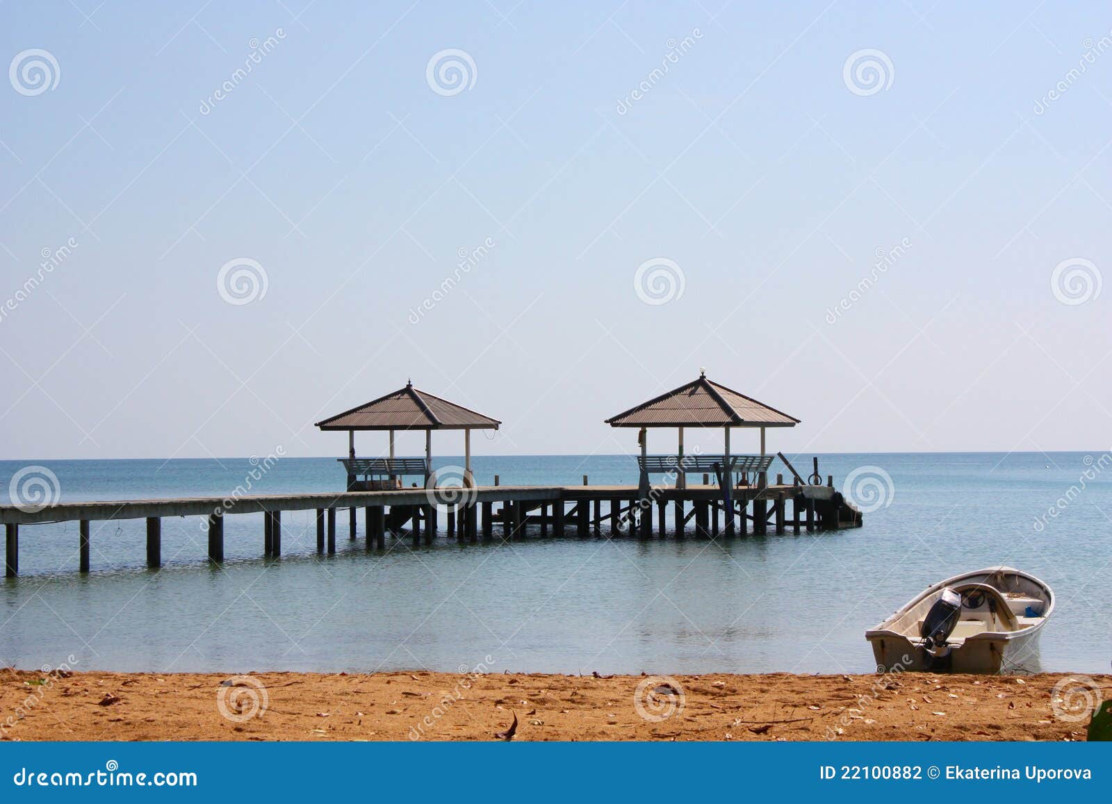 Tropical pier stock photo. Image of nature, exotic, idyllic - 22100882