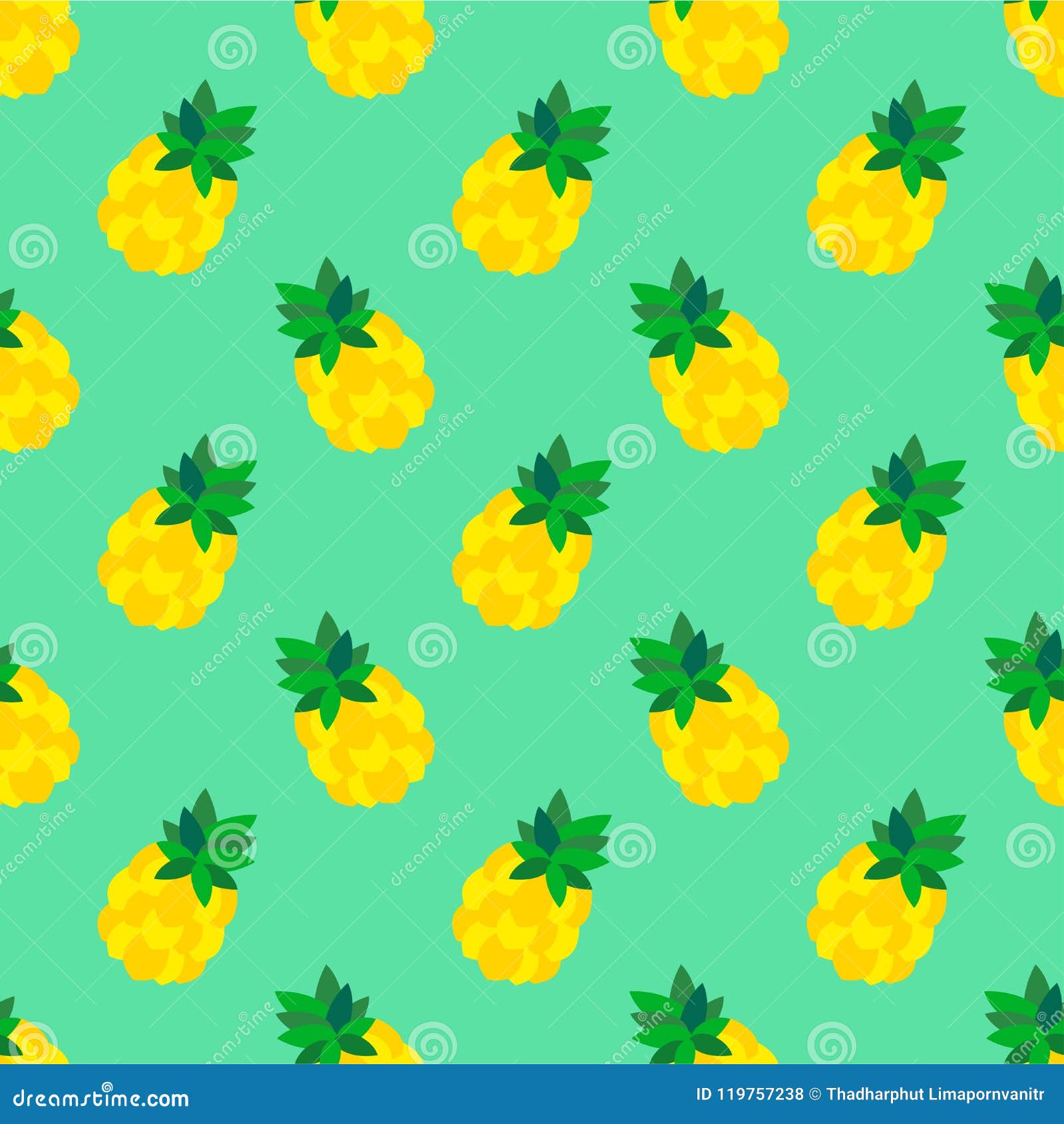 TROPICAL PINEAPPLE PATTERN stock vector. Illustration of cooking ...