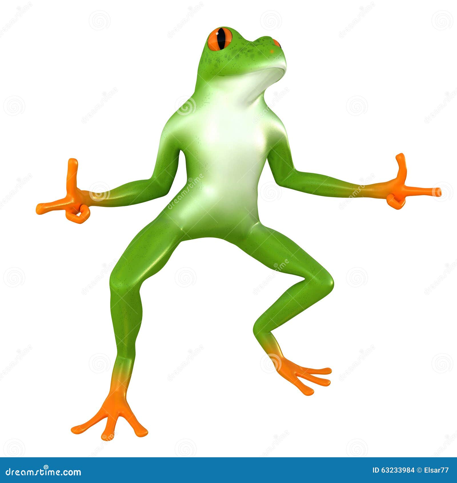 Tropical posing frog stock illustration. Illustration of businessman ...