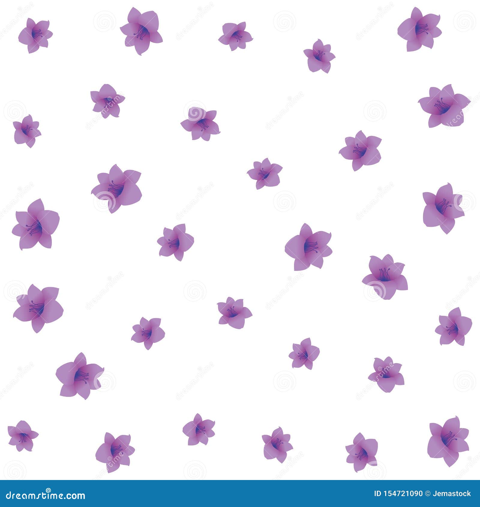 Tropical Purple Flowers Pattern Background Stock Vector - Illustration ...