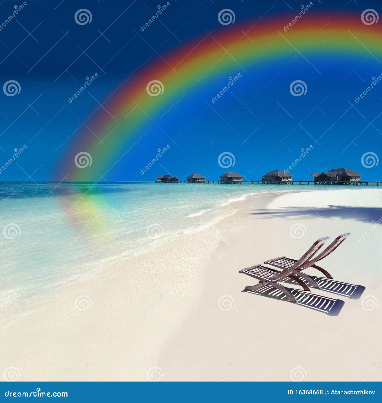 Tropical Rainbow Island stock photo. Image of blue, harmony - 16368668
