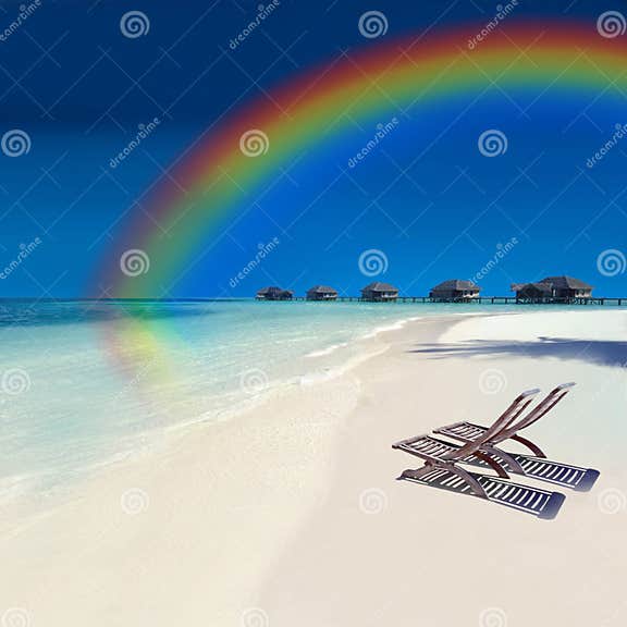 Tropical Rainbow Island stock photo. Image of blue, harmony - 16368668
