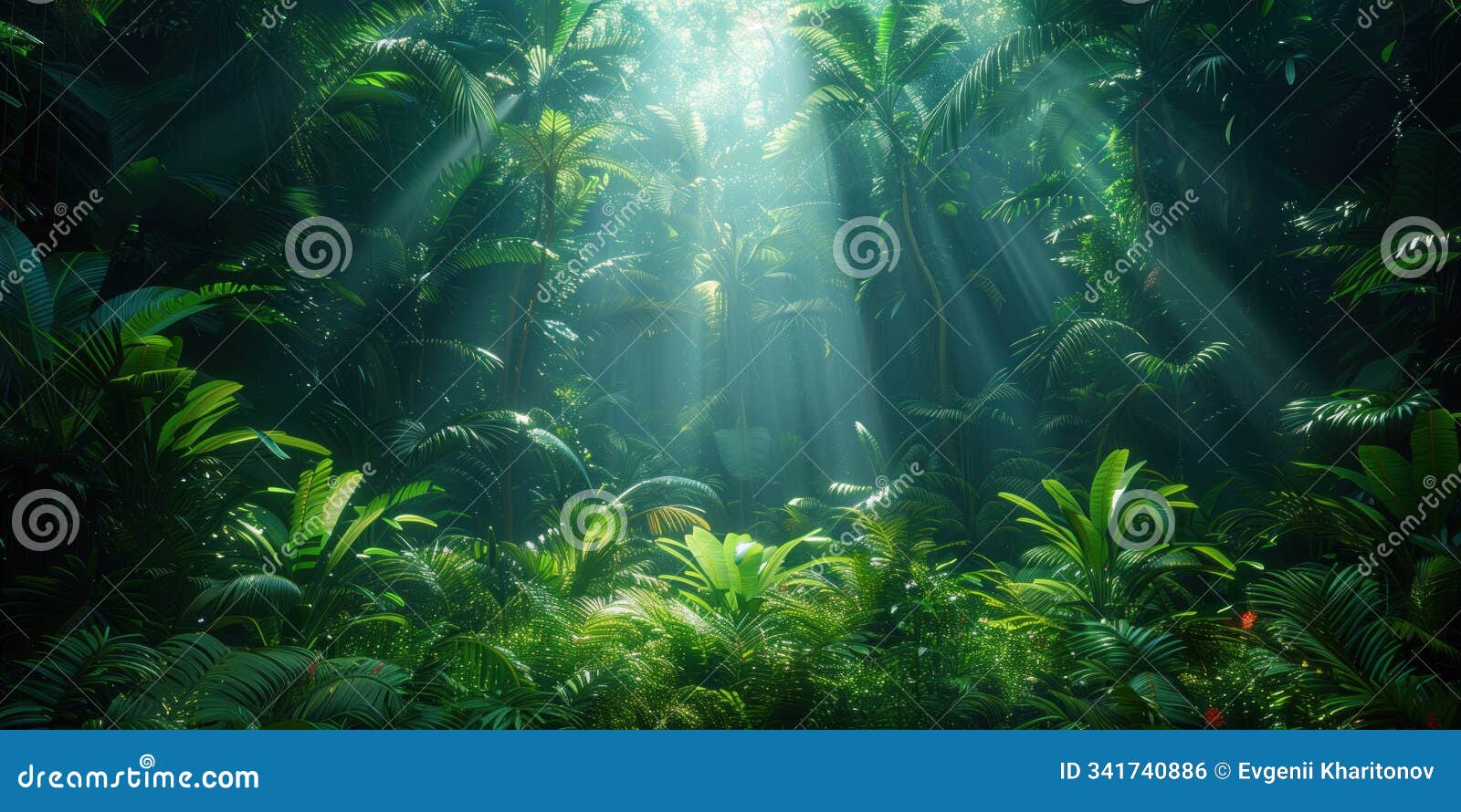 Tropical Rainforest with Sunlight in the Jungle Stock Photo - Image of ...