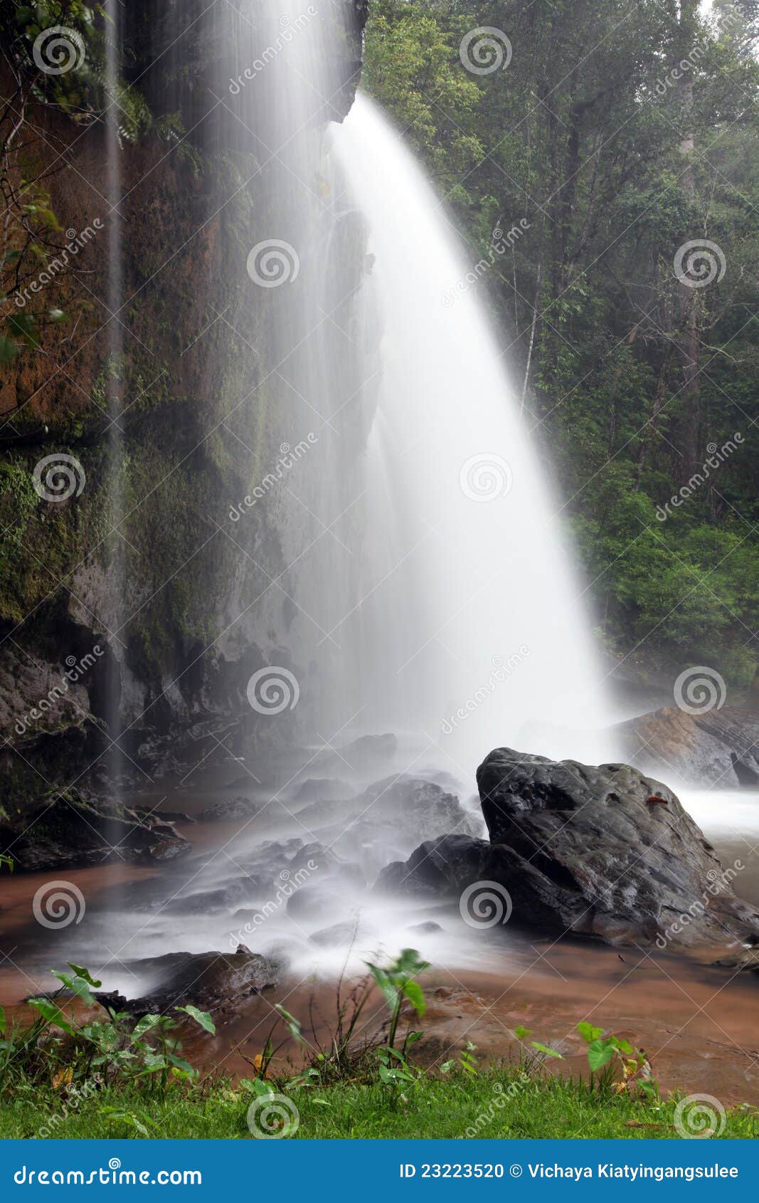 Tropical Rainforest Waterfall Stock Photo - Image of nature, powerful ...