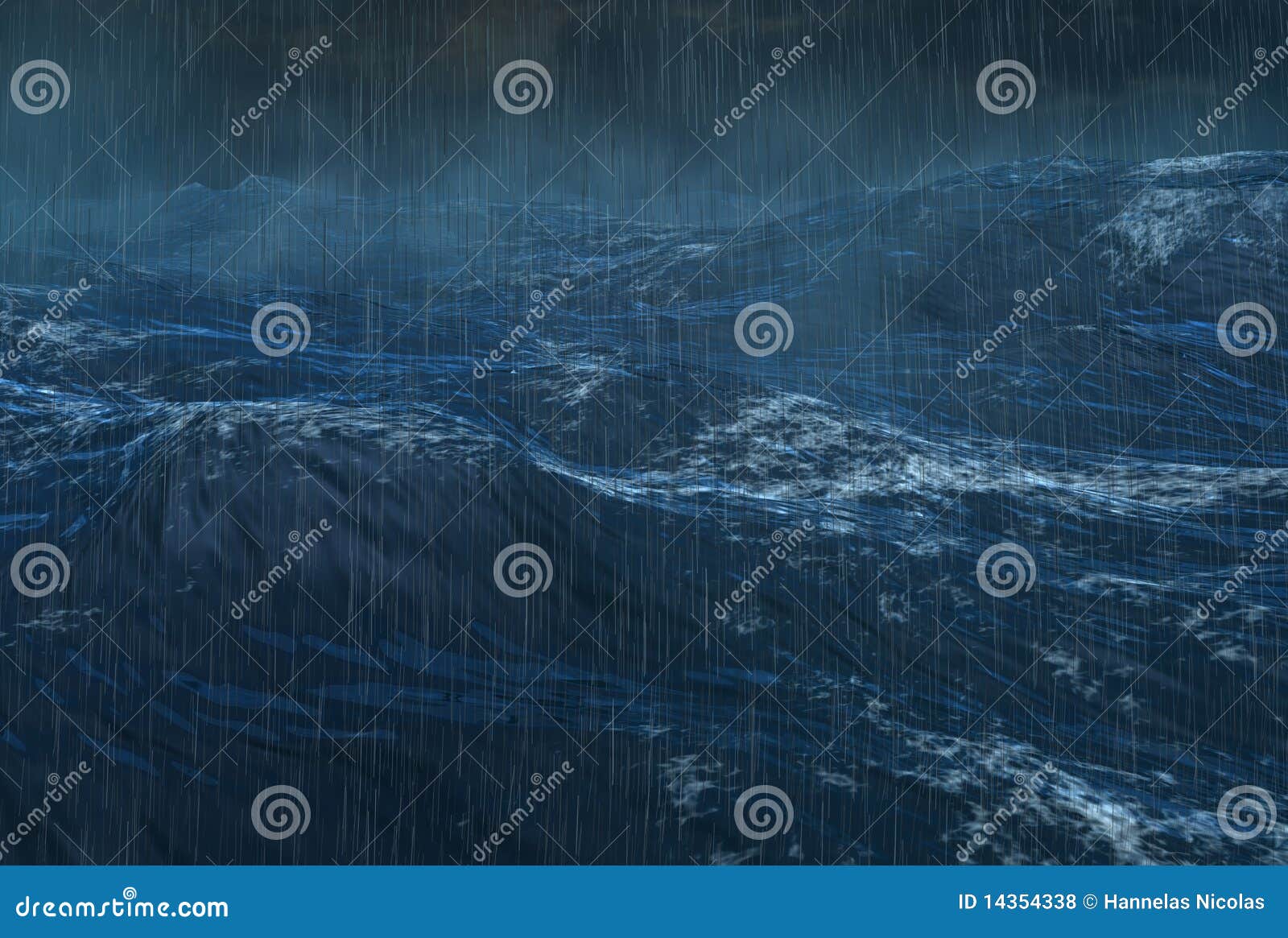 Tropical Rainy Cyclone on the Ocean Stock Illustration - Illustration ...