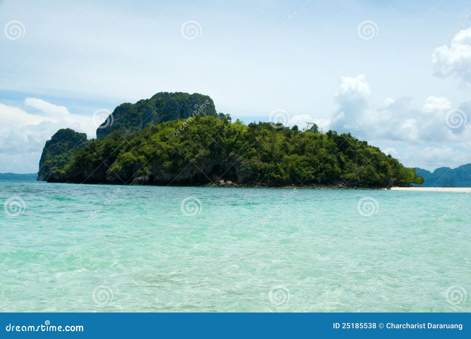 Tropical Remote Island in the Ocean Stock Photo - Image of horizon ...