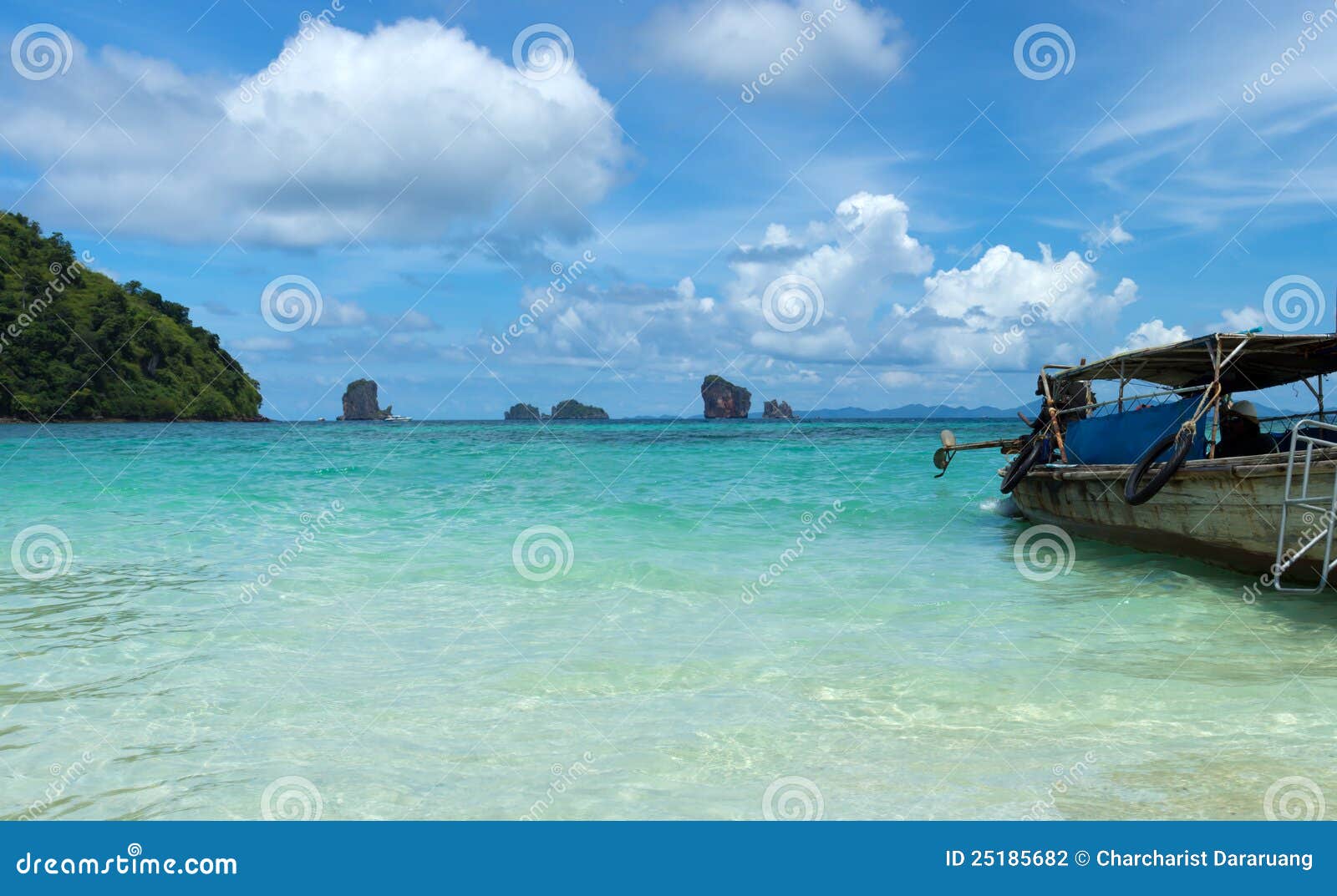 Tropical Remote Island in the Ocean Stock Photo - Image of calm ...