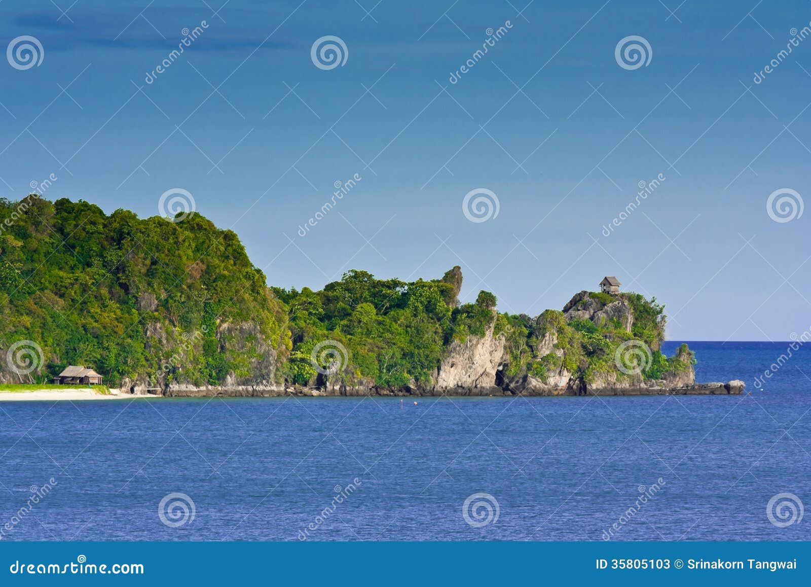 Tropical Remote Island in the Ocean Stock Image - Image of tourism ...
