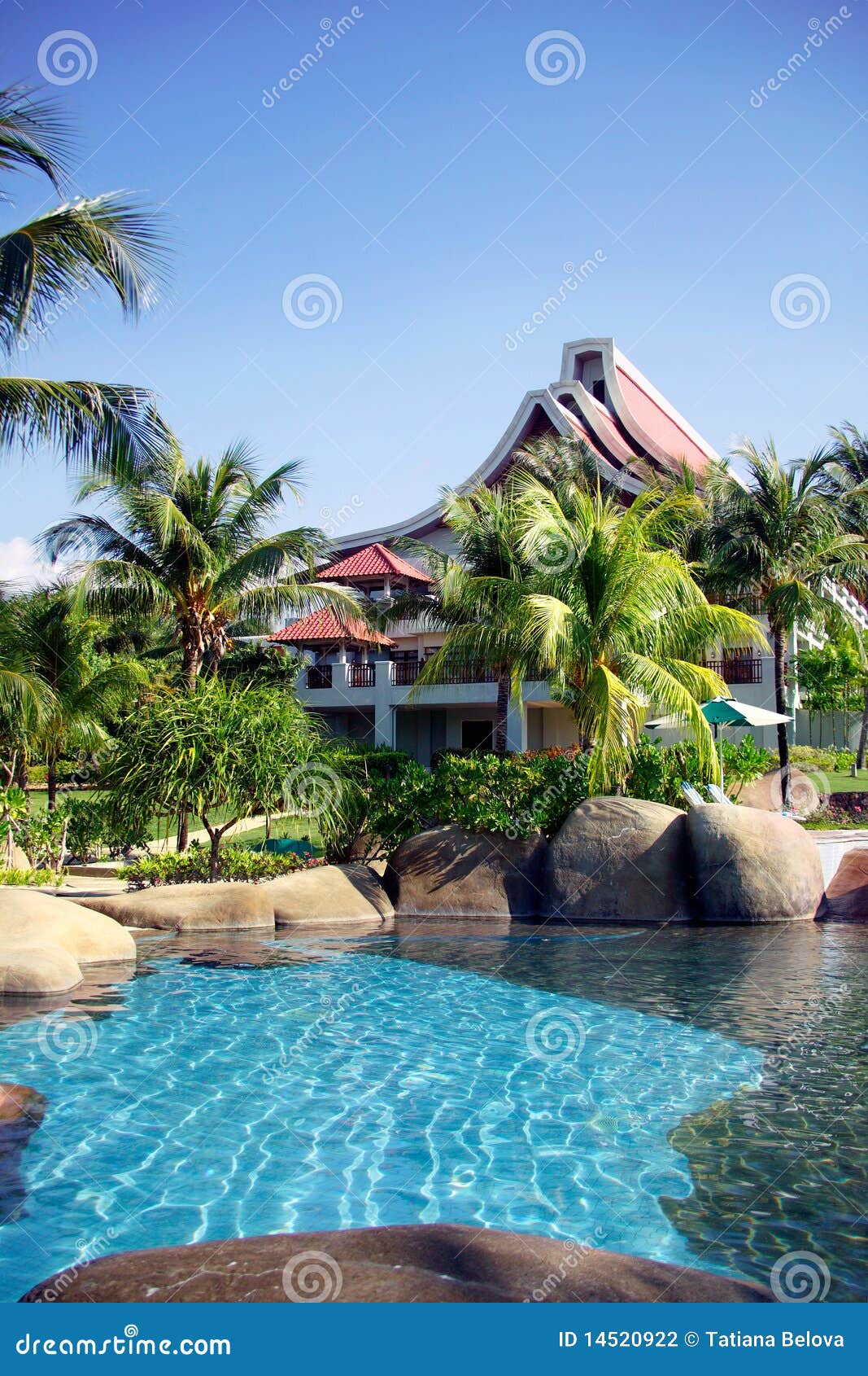 Tropical resort stock photo. Image of tourism, roof, bungalow - 14520922