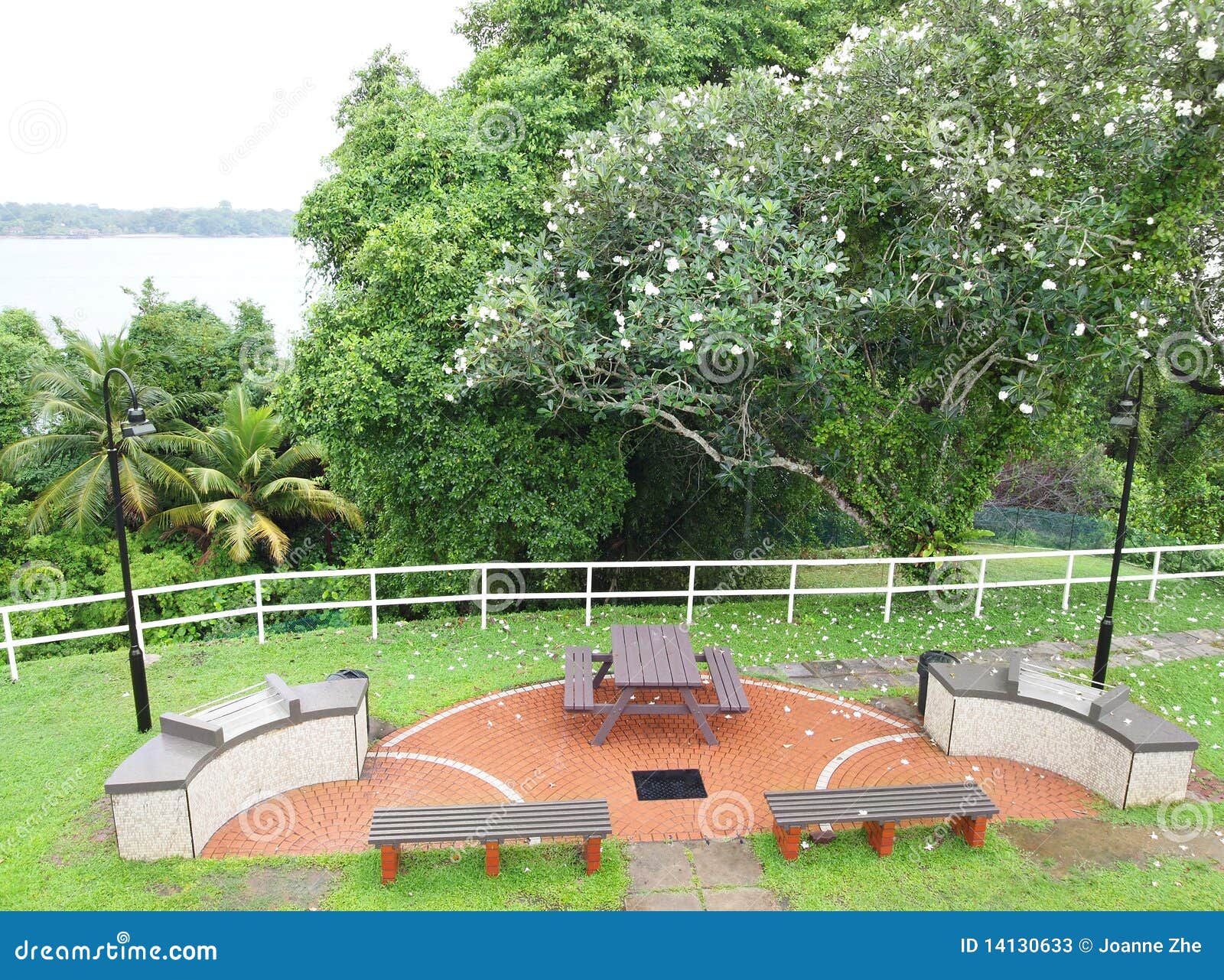Barbecue Pits Along The Seaside Of East Coast Park In Singapore. Stock ...