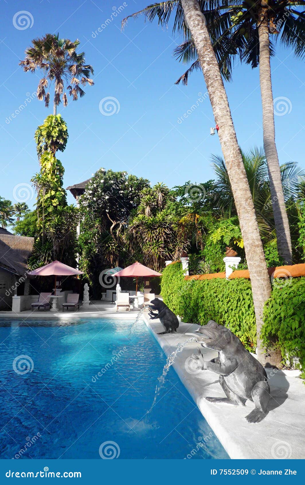 Tropical Resort Hotel Swimming Pool, Bali Stock Image - Image of ...