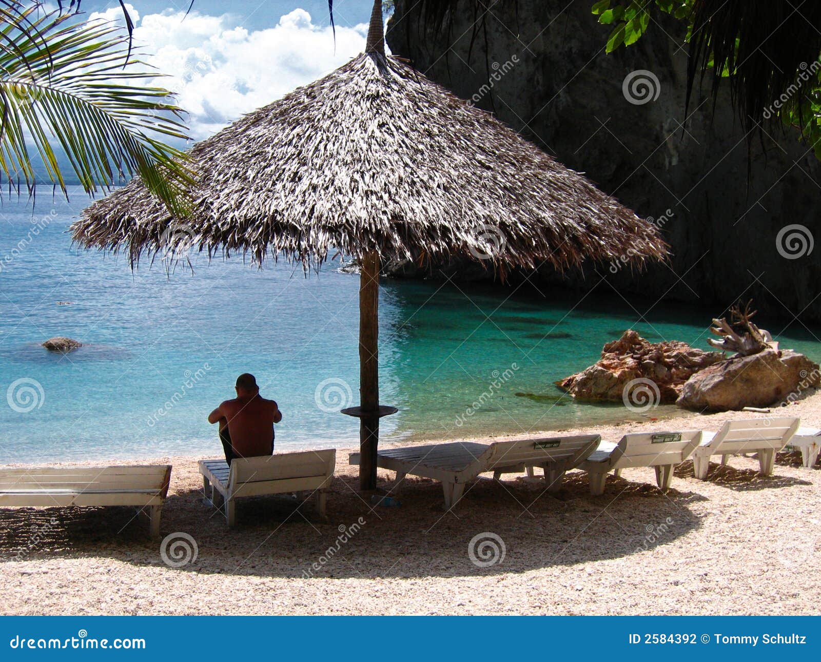 Tropical resort paradise stock photo. Image of cloud, relax - 2584392