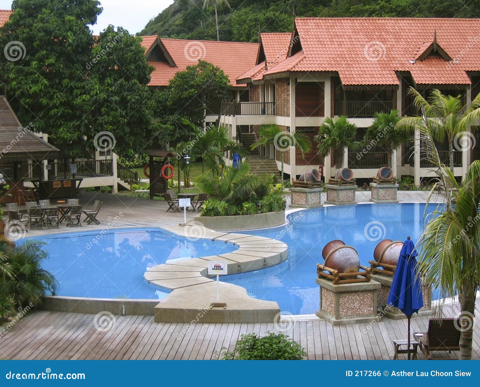 Tropical Resort Pool stock photo. Image of water, travel - 217266