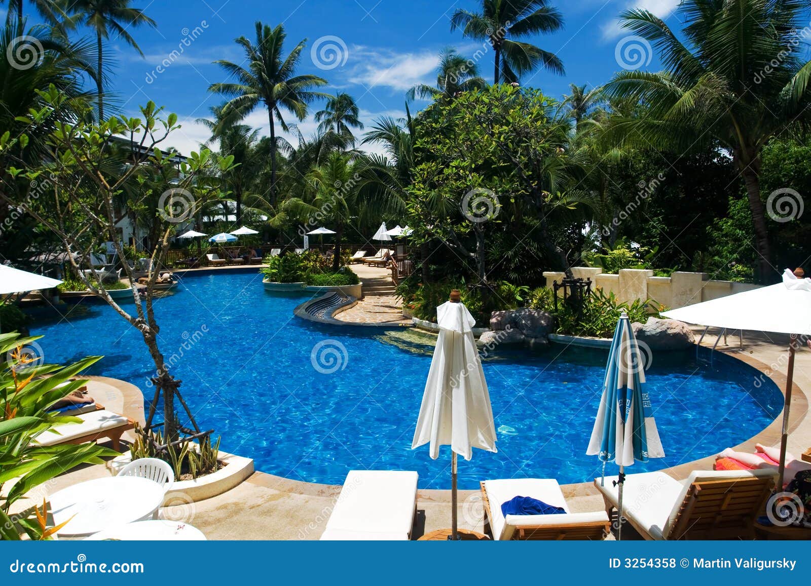 Tropical resort with pool stock photo. Image of dive, tropical - 3254358