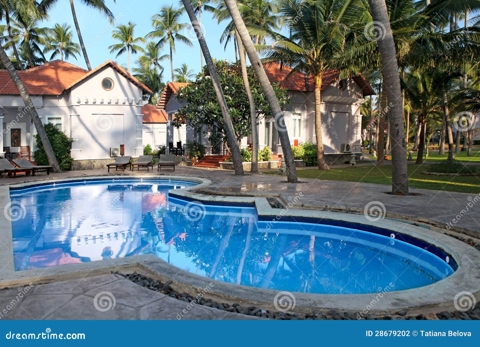 Tropical Resort with Swimming Pool Stock Photo - Image of tourism ...