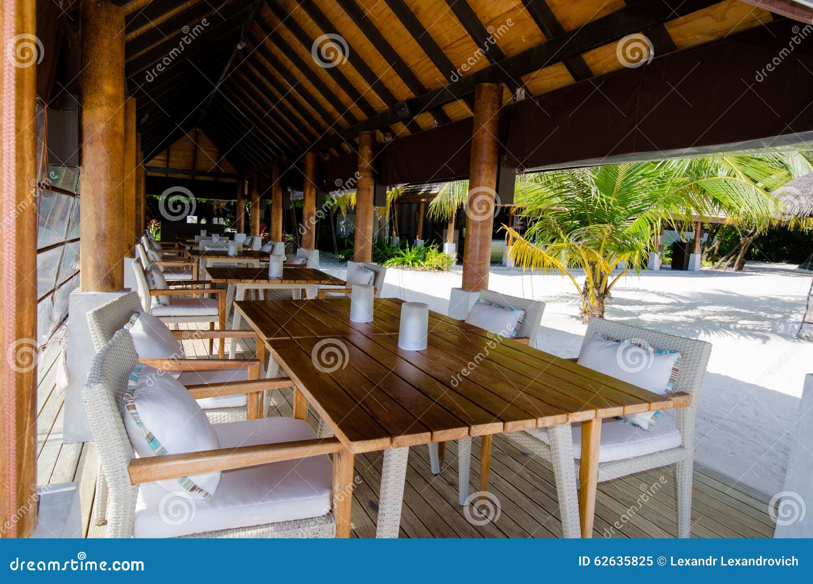 Tropical restaurant setup stock image. Image of setup - 62635825