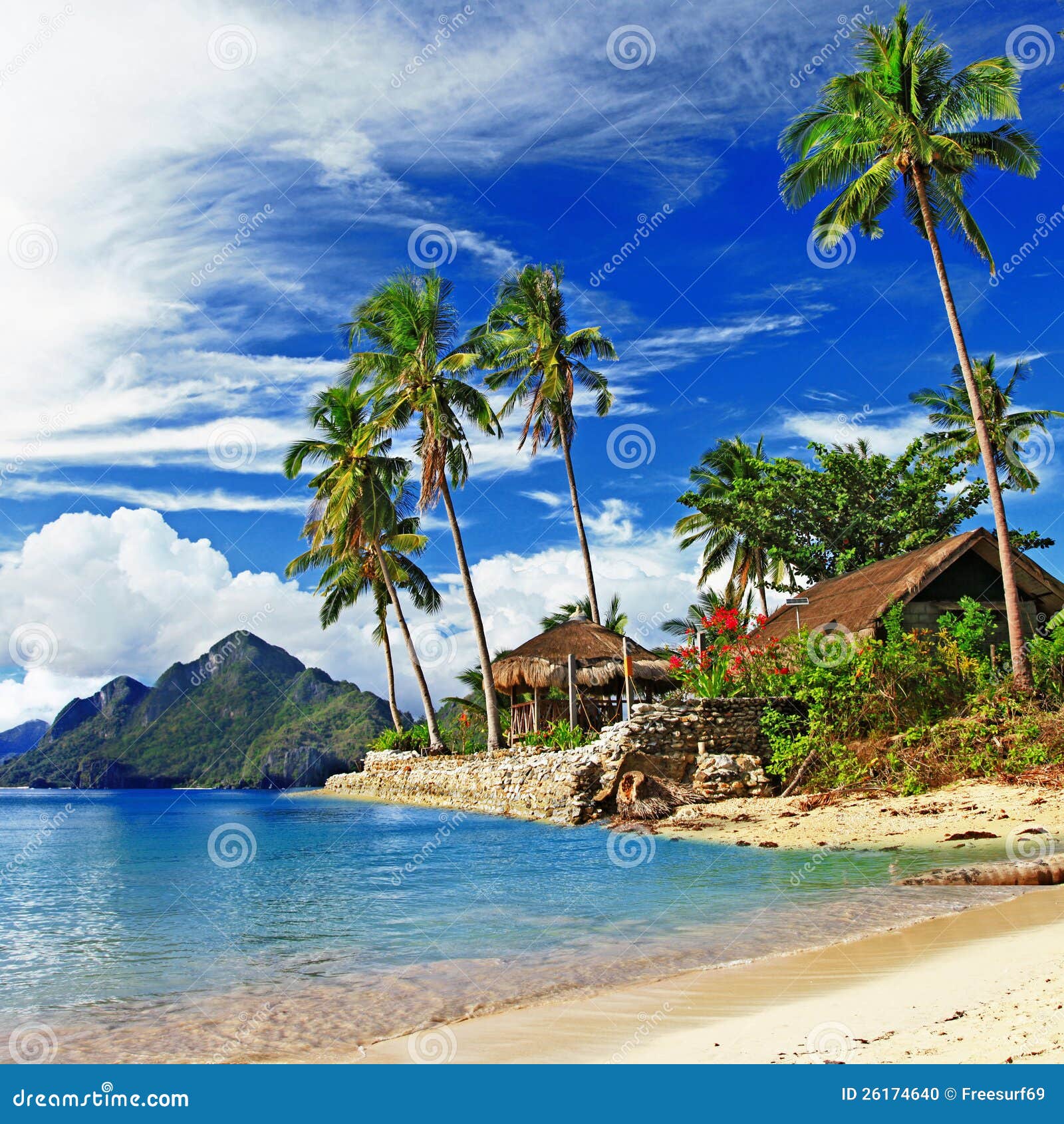 Tropical scenery stock photo. Image of island, idyllic - 26174640
