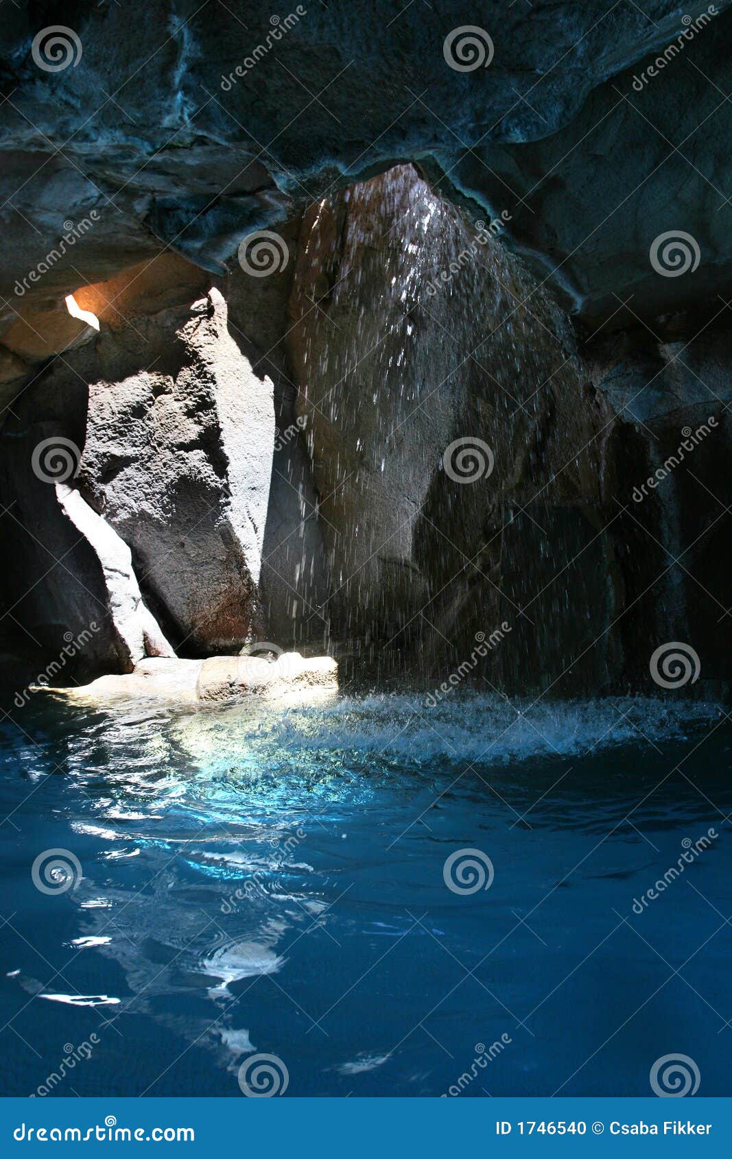 Tropical Sea Cave at Resort Stock Photo - Image of grotto, bluish: 1746540