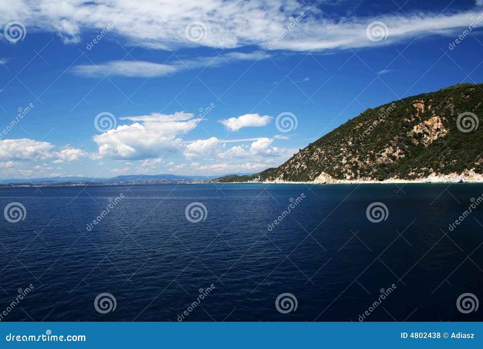 Tropical Sea Shore, Blue Sky and Sea Stock Photo - Image of shore ...