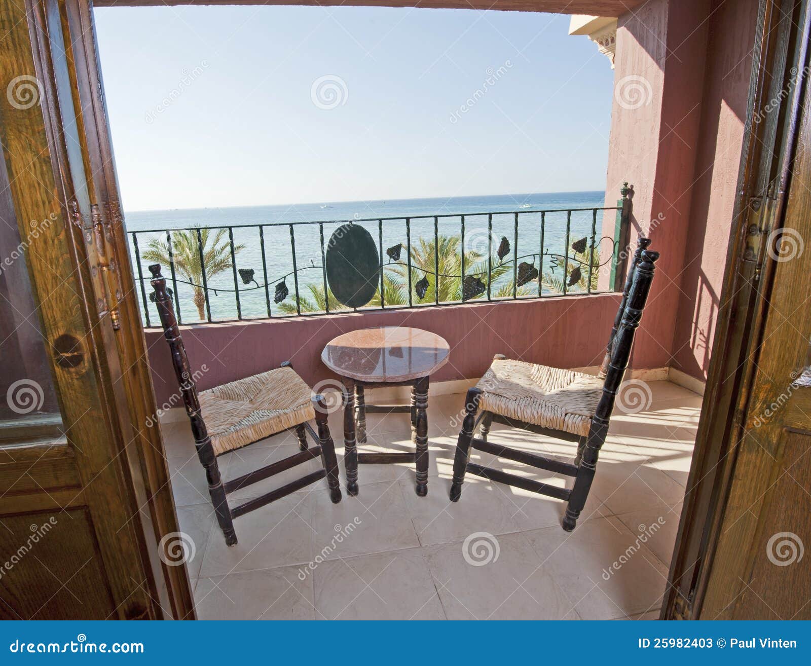 Tropical Sea View from a Balcony Stock Image - Image of water, tropical ...