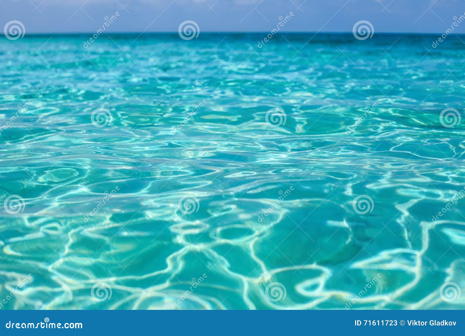Tropical Sea Water with Bright Sun Light Reflections Stock Image ...