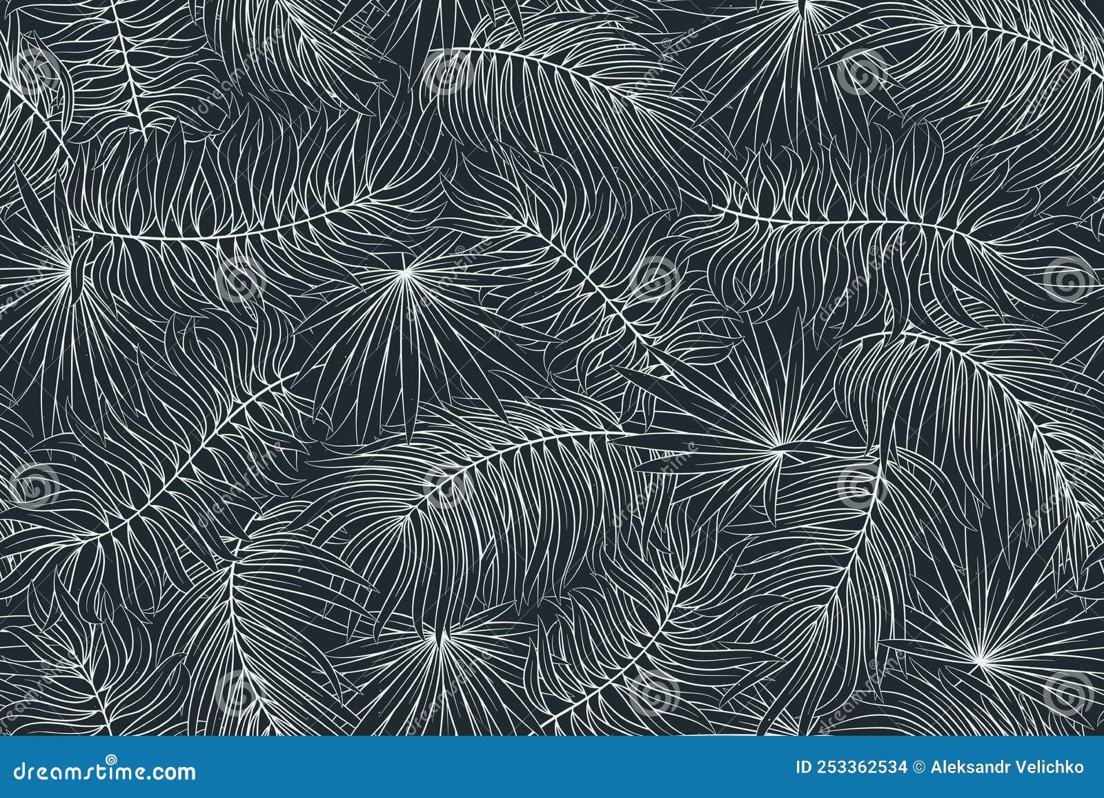 Tropical Seamless Natural Pattern of Exotic Leaves. Stock Vector ...