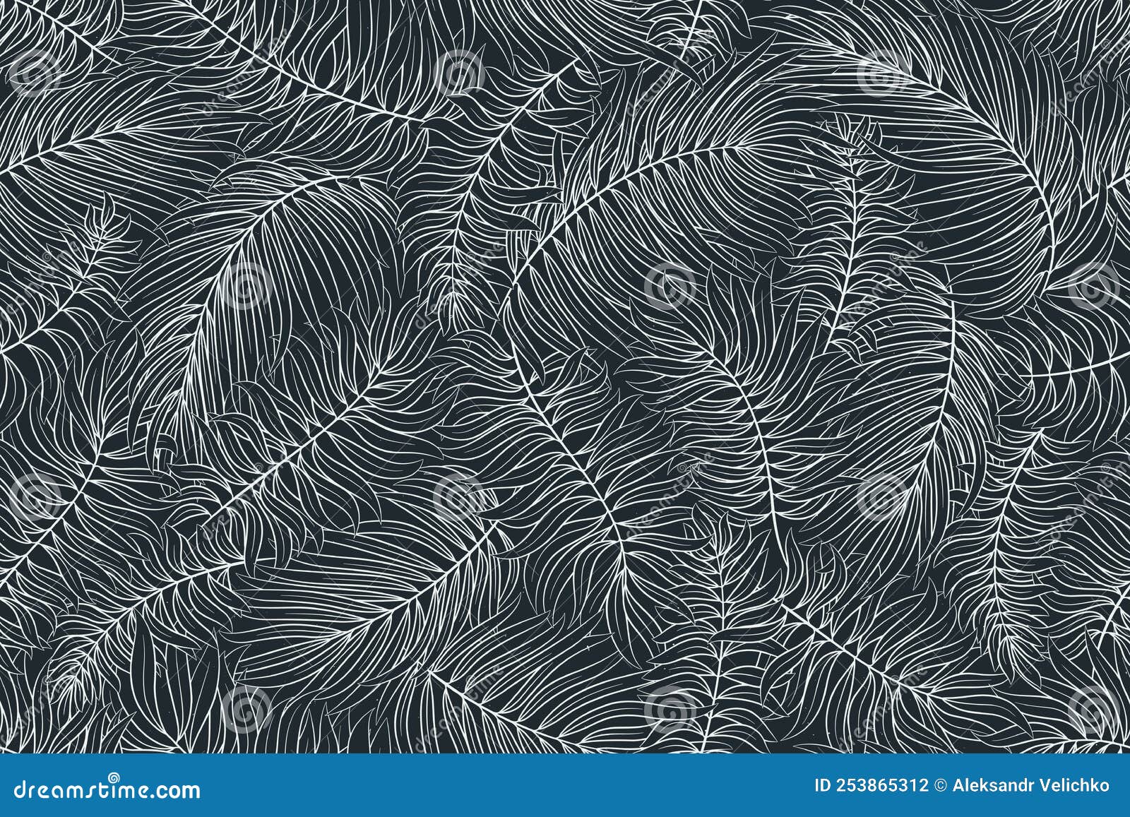 Tropical Seamless Natural Pattern of Exotic Leaves. Stock Vector ...