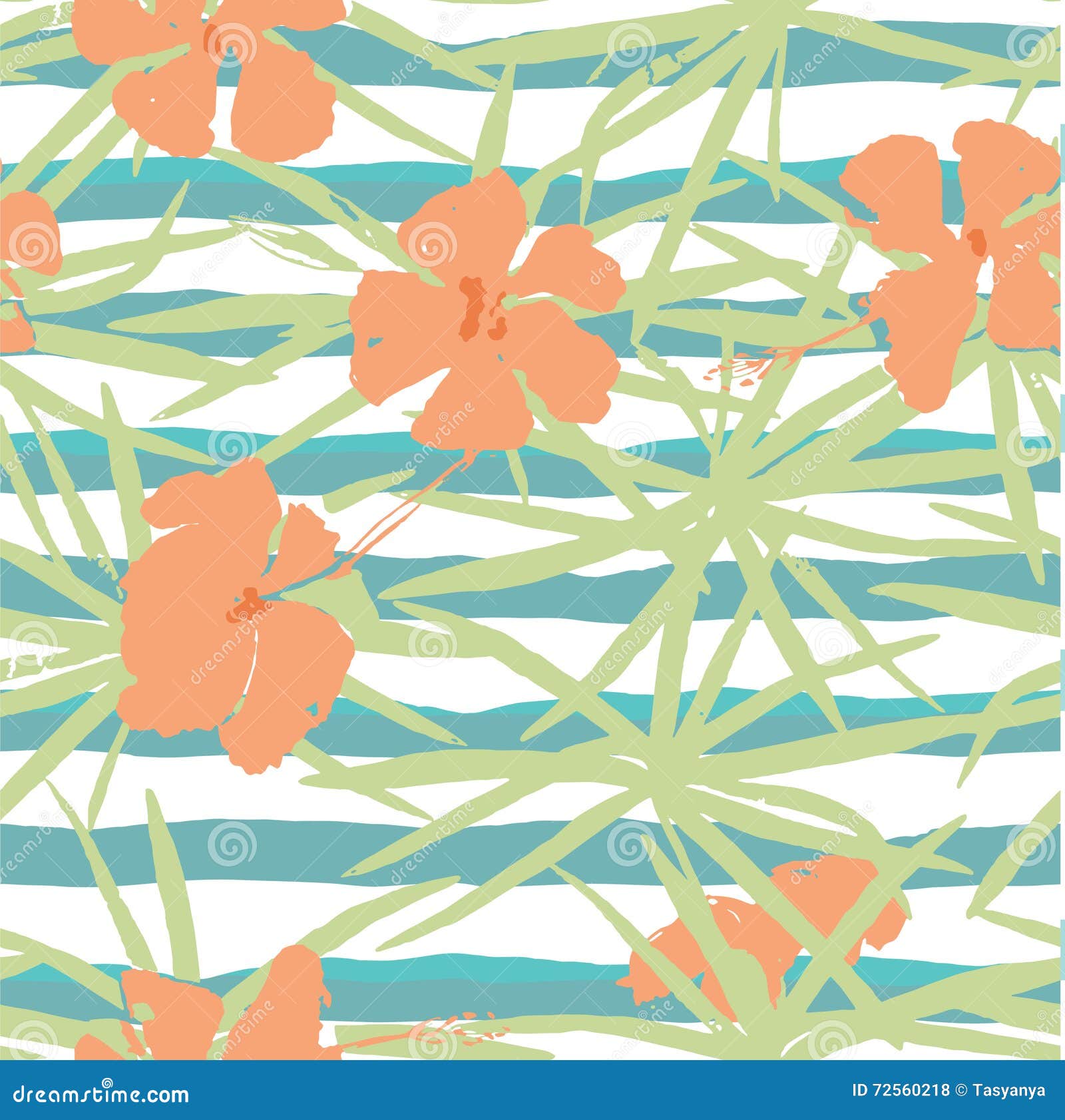 Tropical seamless pattern stock illustration. Illustration of painting ...