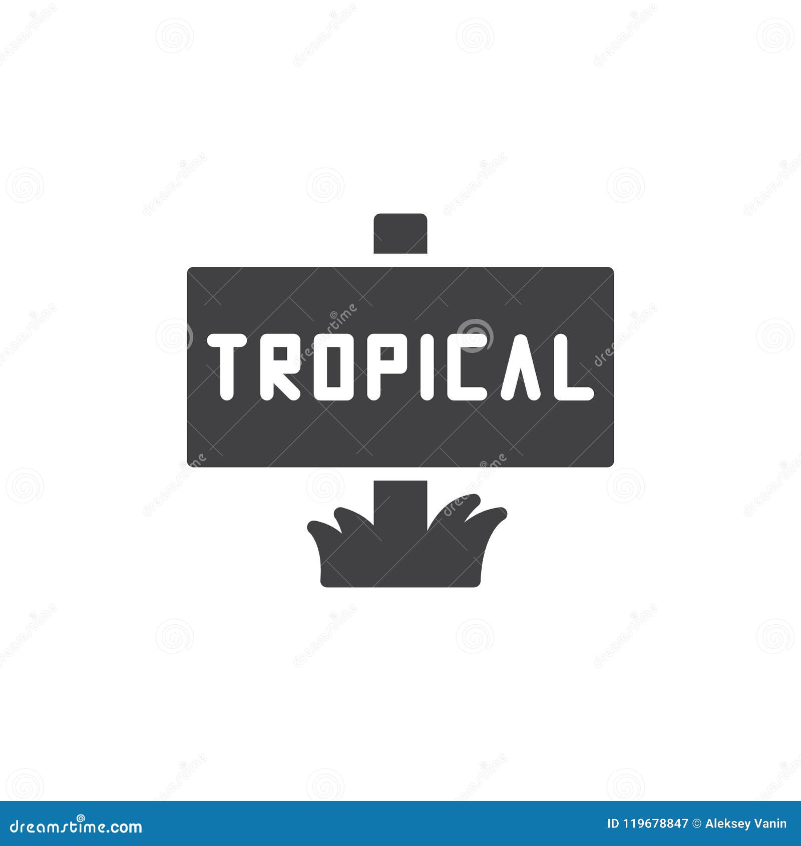 Tropical sign vector icon stock vector. Illustration of graphics ...