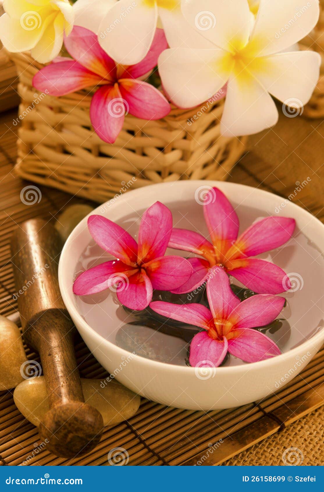 Tropical spa retreat stock image. Image of refresh, brown - 26158699