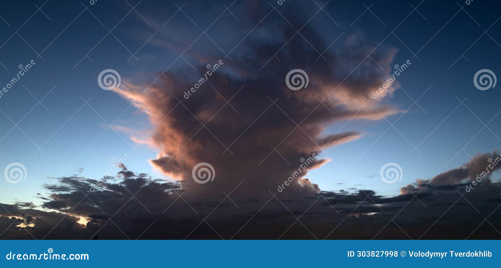 Tropical Storm. Beautiful Sunset Sky with Clouds Stock Photo - Image of ...