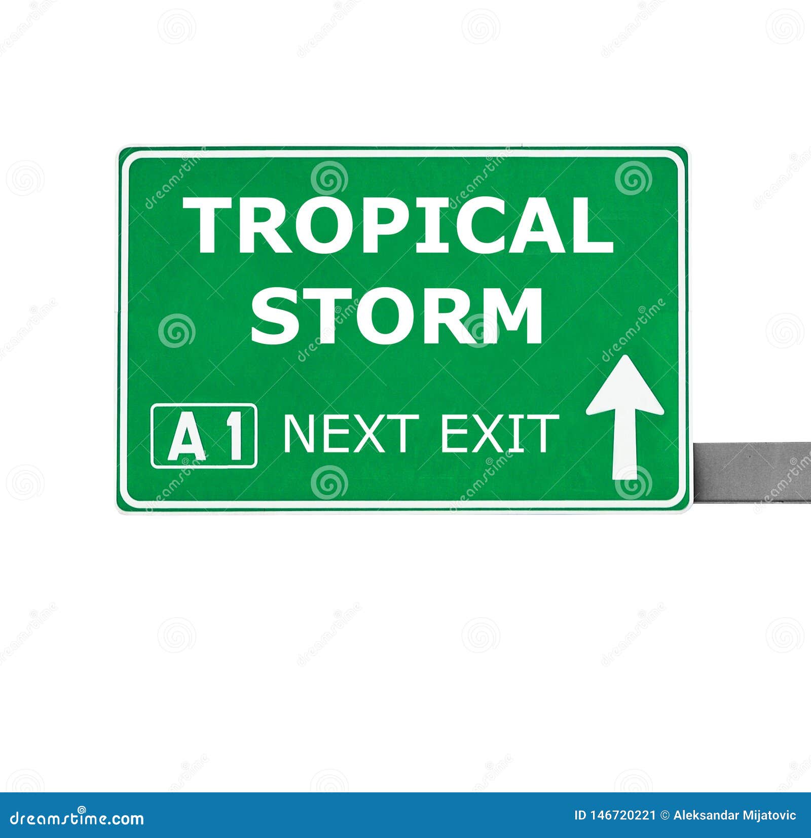 TROPICAL STORM Road Sign Isolated on White Stock Image - Image of ...