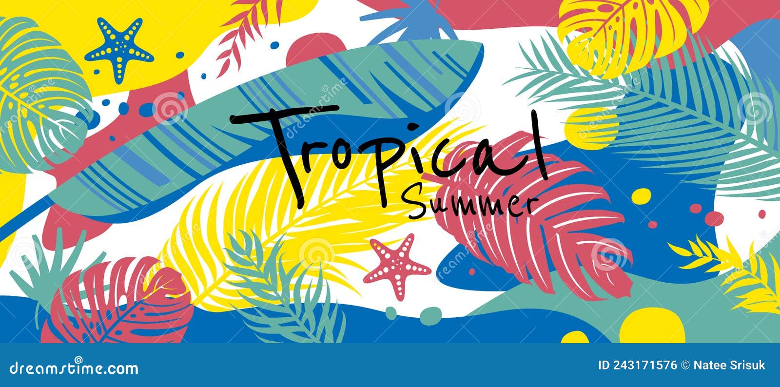 Tropical Summer Background Vector Illustration Stock Vector ...
